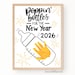 New Years Footprint Craft for Baby Toddlers Handprint Craft Infant New ...