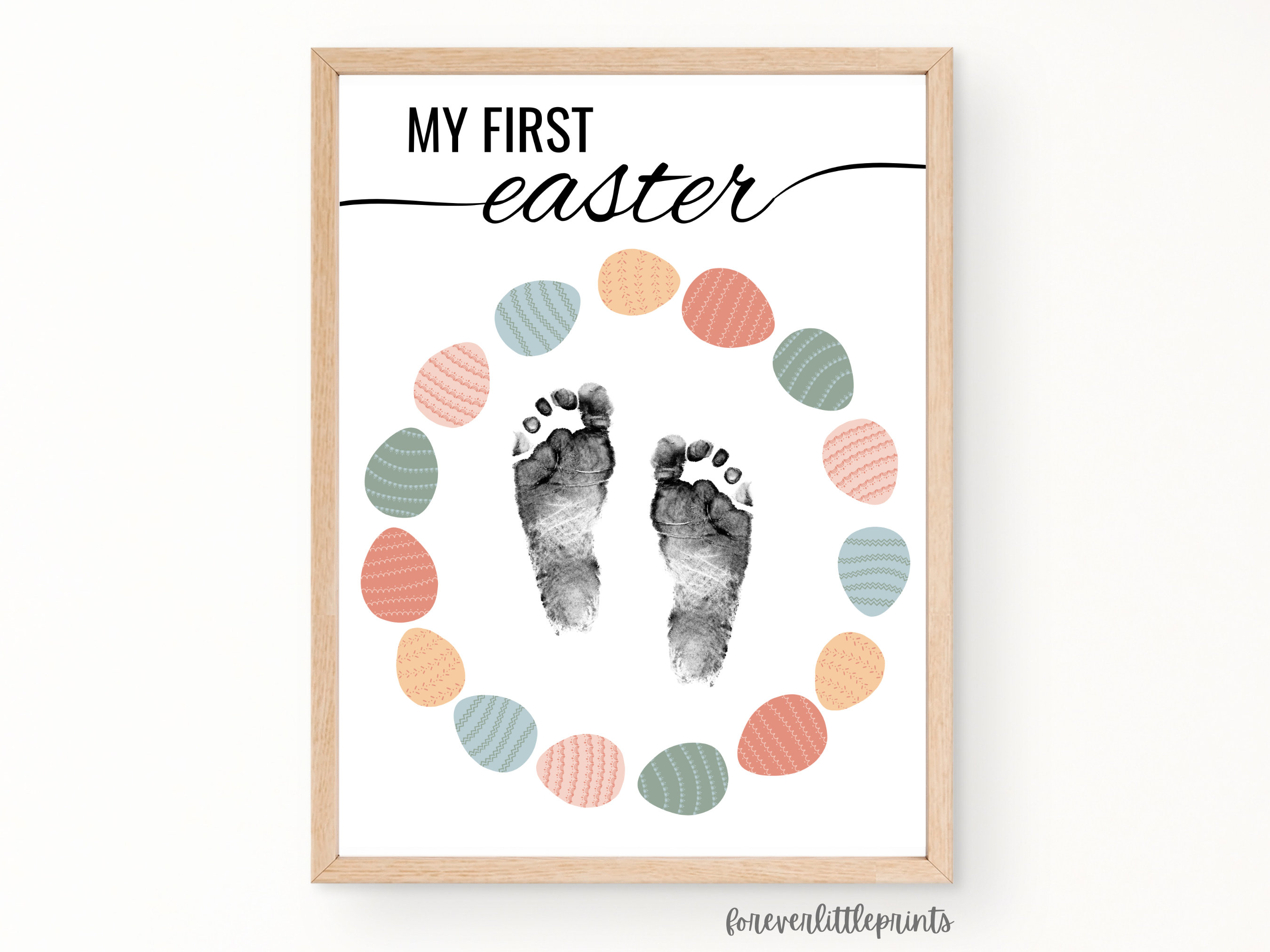 Babys First Easter Footprint Craft, Baby Handprint Art, Baby Memory ...