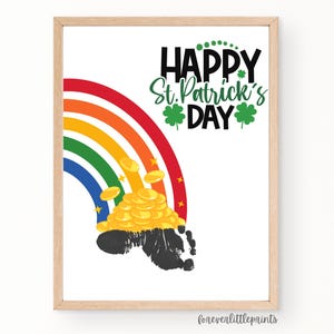 St Patrick’s Day Handprint Craft for Kids Toddlers Baby, Saint Patrick ...