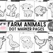Farm Animal Dot Marker Activity Pages, Do A Dot Marker Coloring Sheets ...