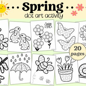 Spring Dot Marker Worksheet, Do A Dot Marker Coloring Preschool and ...