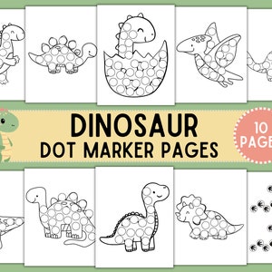 Dinosaur Dot Marker Activity Pages, Do A Dot Marker Coloring Sheets ...