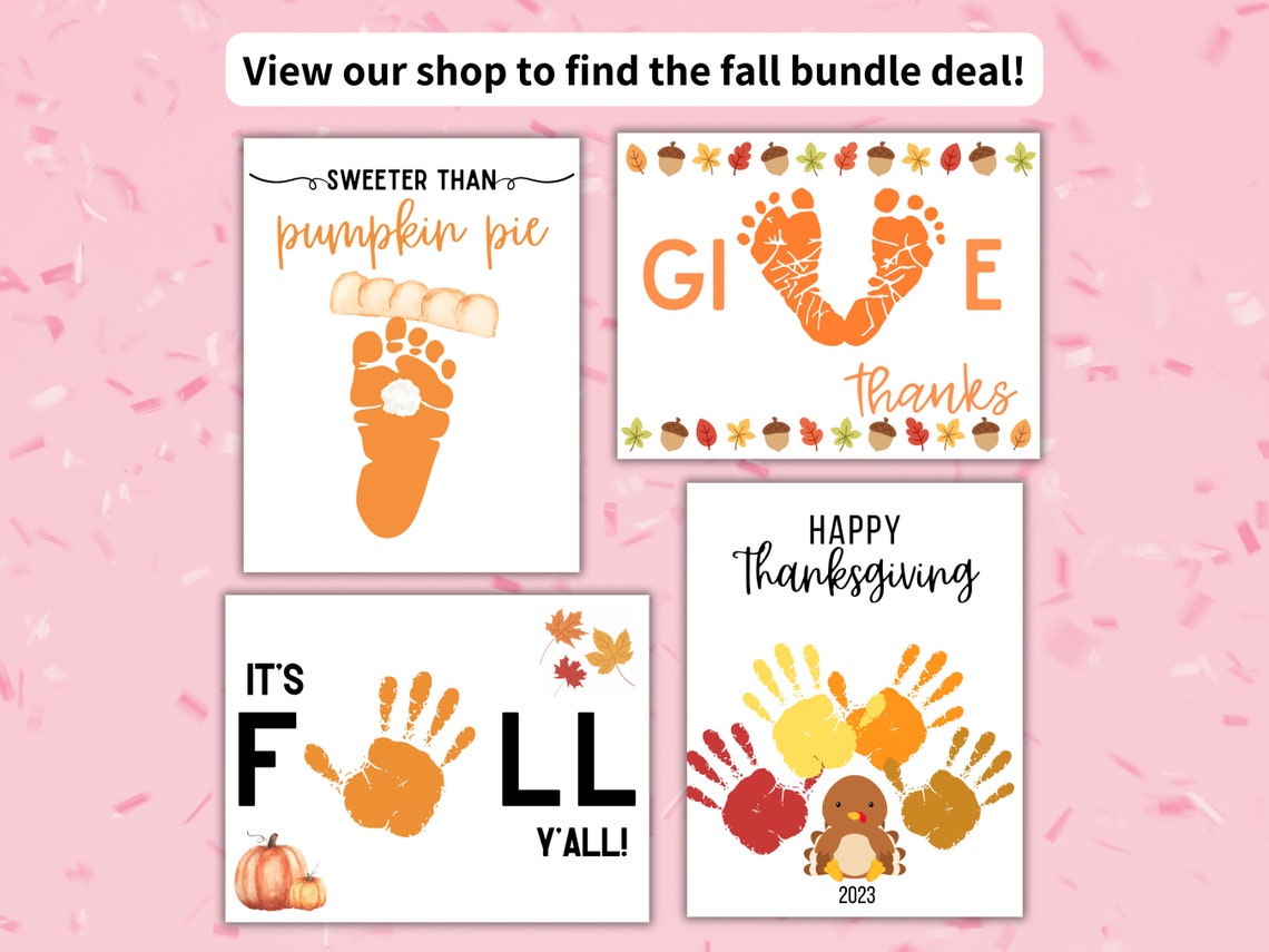 Thanksgiving Footprint Craft, Thanksgiving Handprint Printable, Give ...