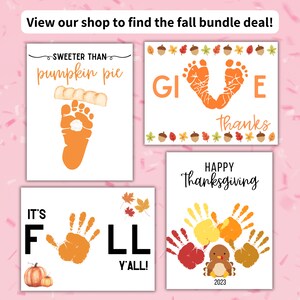 Thanksgiving Footprint Craft, Thanksgiving Handprint Printable, Give ...