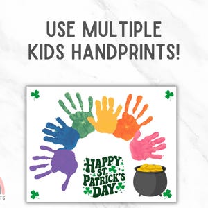 St Patrick’s Day Handprint Craft for Kids Toddlers Baby, Saint Patrick ...