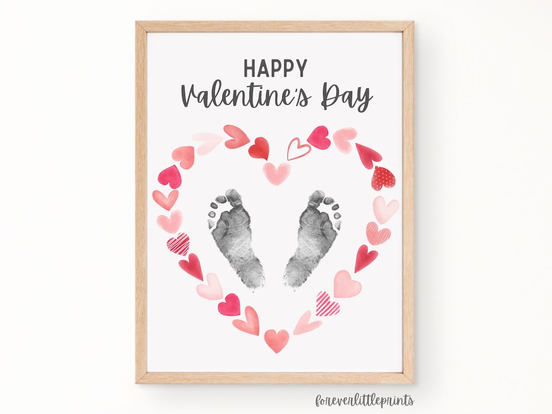 Valentines Day Handprint Art Craft for Toddlers Baby Kids, Valentine ...