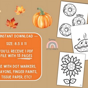 Fall Dot Marker Printable Pack, Fun Preschool Daycare Activity Pages ...