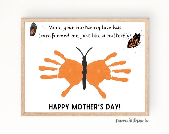 Mother's Day Handprint Craft, Kids Handprint Craft, Keepsake Craft for ...