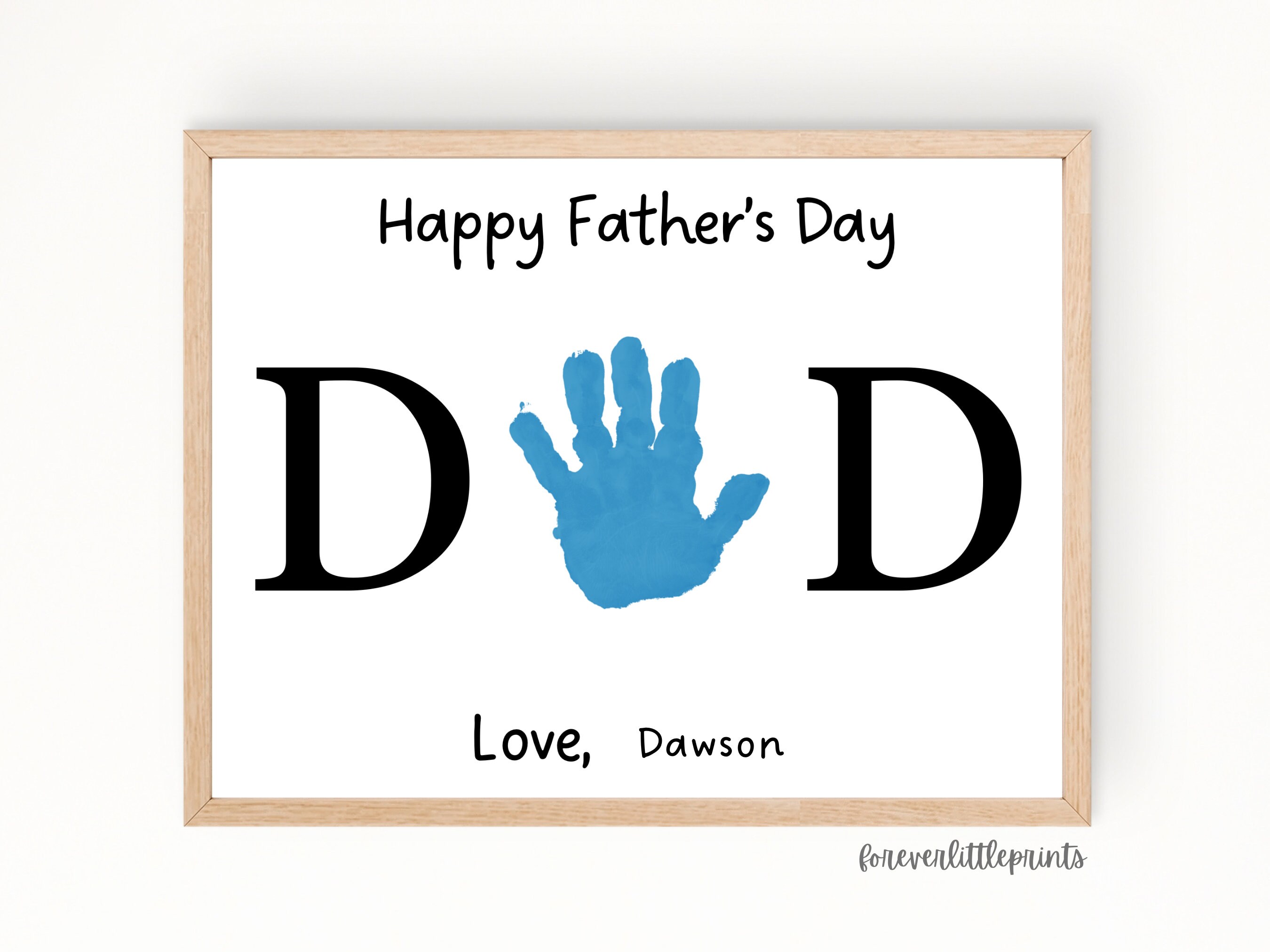 Father’s Day Handprint Craft, Dad Handprint Art Craft Sign, Gift for ...
