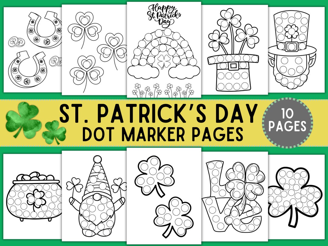 St Patricks Day Dot Marker Activity Pages, Do A Dot Marker Coloring ...
