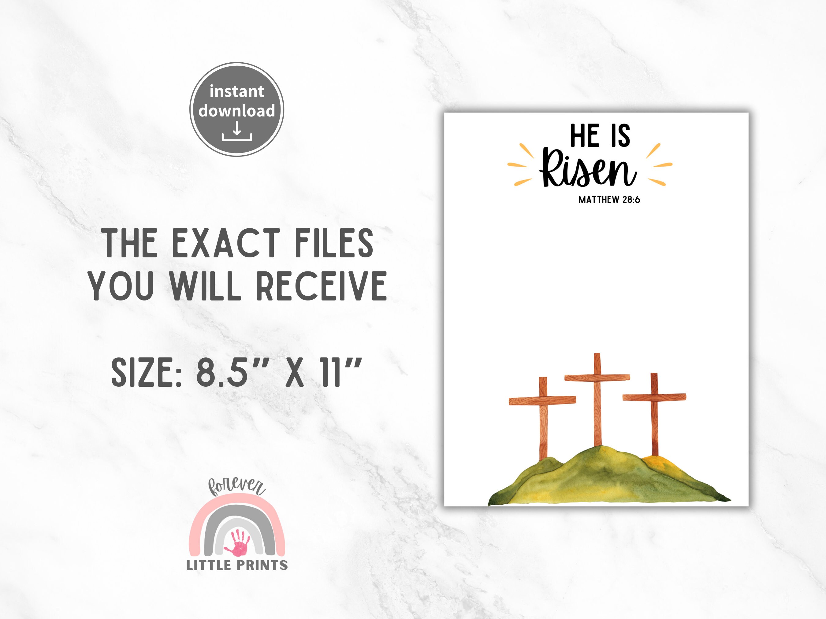 He is Risen Easter Handprint Art for Kids Infant Toddler Baby, Sunday ...