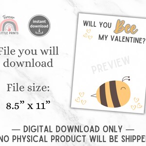 Valentine Bee Handprint Art Craft for Toddlers Baby Kids, Valentines ...