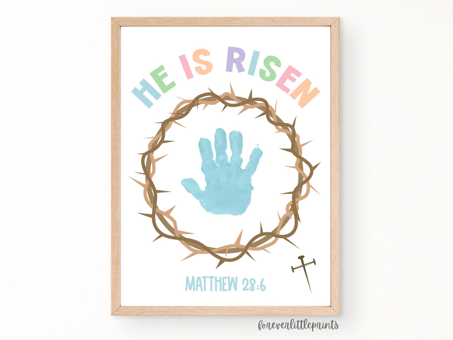 He is Risen Easter Handprint Art for Kids Infant Toddler Baby, Sunday ...