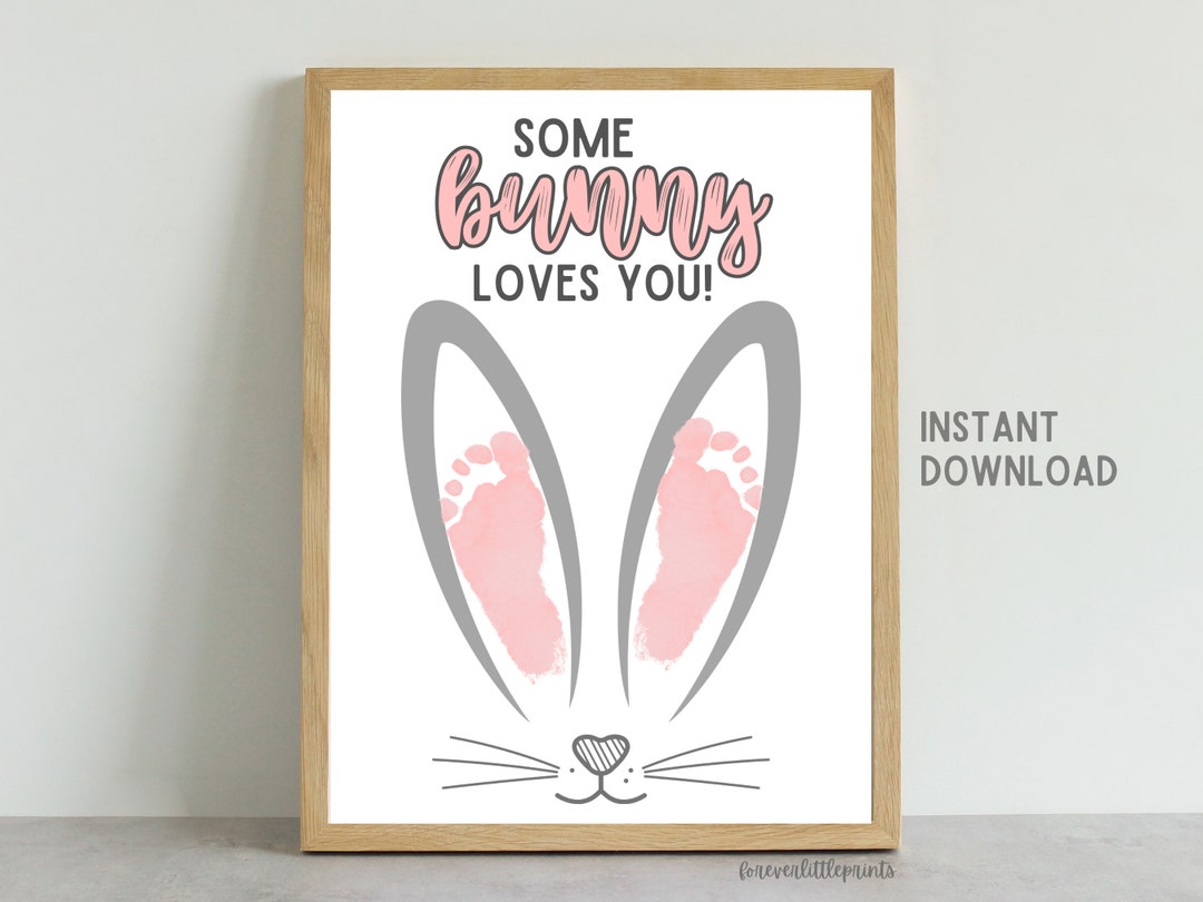 Easter Handprint Crafts for Kids Infant Toddler Baby, Bunny Footprint ...