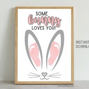 Easter Handprint Crafts for Kids Infant Toddler Baby, Bunny Footprint ...