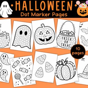 Halloween Dot Marker Printable Pack, Fun Preschool Daycare Activity ...