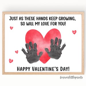Valentine’s Day Handprint Craft for Toddlers Infant Kids, Gift for Mom ...