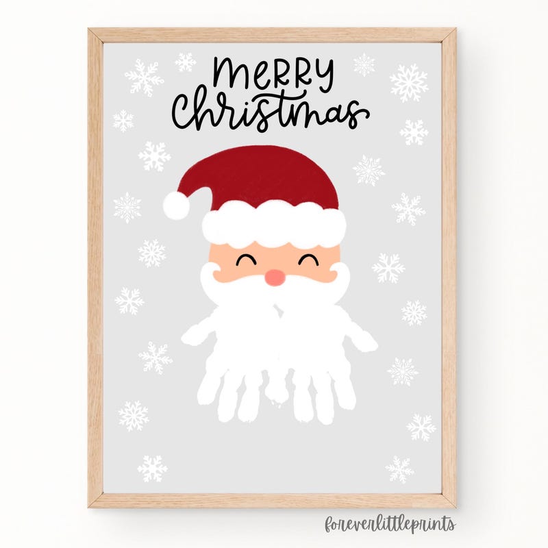 Santa Handprint - Etsy