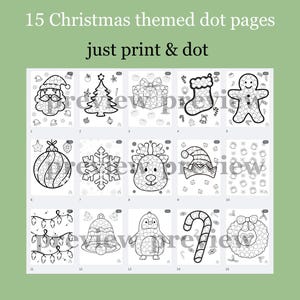 Christmas Dot Marker Printable Pack Holiday Do A Dot Holiday Pages ...