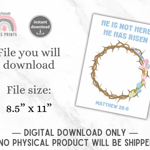 He is Risen Easter Handprint Art for Kids, Sunday School Craft, Floral ...