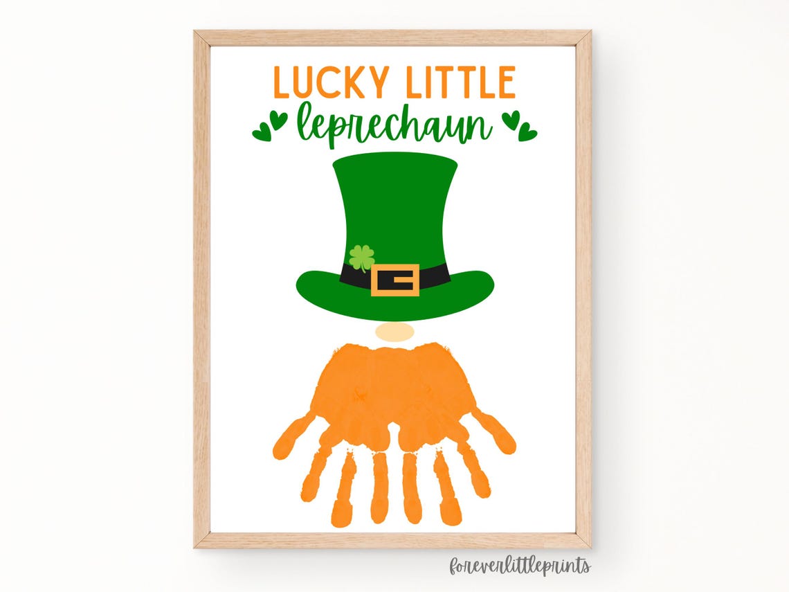 St Patrick’s Day Handprint Art for Kids Toddlers Baby, Saint Patrick’s ...