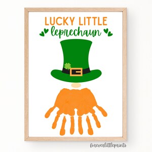 St Patrick’s Day Handprint Art for Kids Toddlers Baby, Saint Patrick’s ...