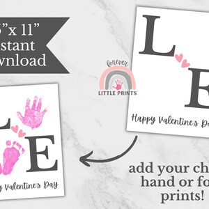 Valentines Day Handprint Art Craft for Toddlers Baby Kids Girl Boy Gift ...