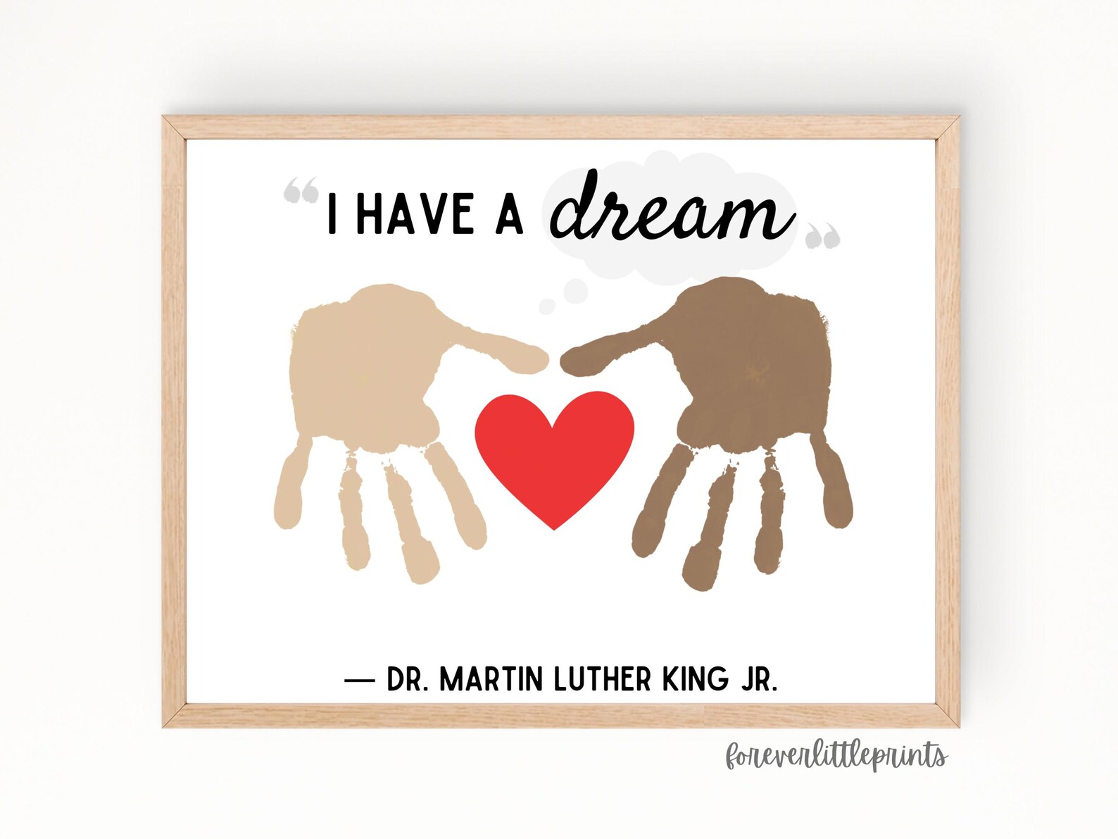Martin Luther King Day Handprint Craft Classroom Activity for Kids ...