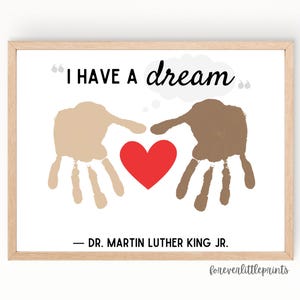 Martin Luther King Day Handprint Craft Classroom Activity for Kids ...