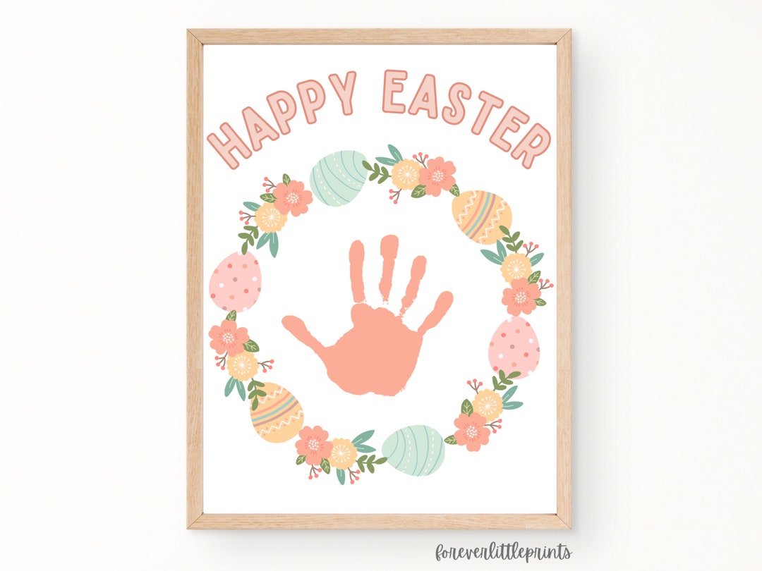 Easter Handprint Art for Kids Infant Toddler Baby, Footprint Craft ...