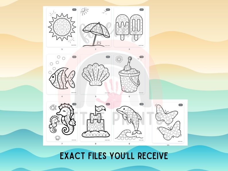 Summer Dot Marker Printable Pack, Fun Preschool Daycare Activity Pages ...