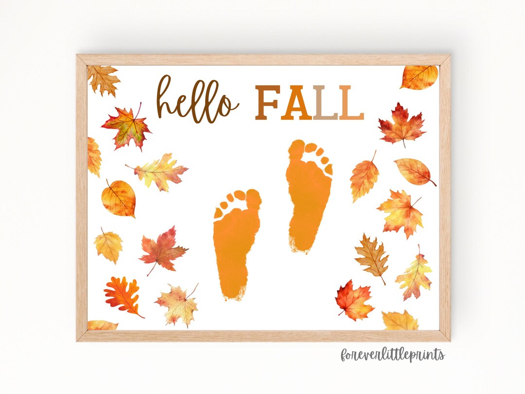 Hello Fall Handprint Craft Leaves Autumn School Craft for Toddlers ...