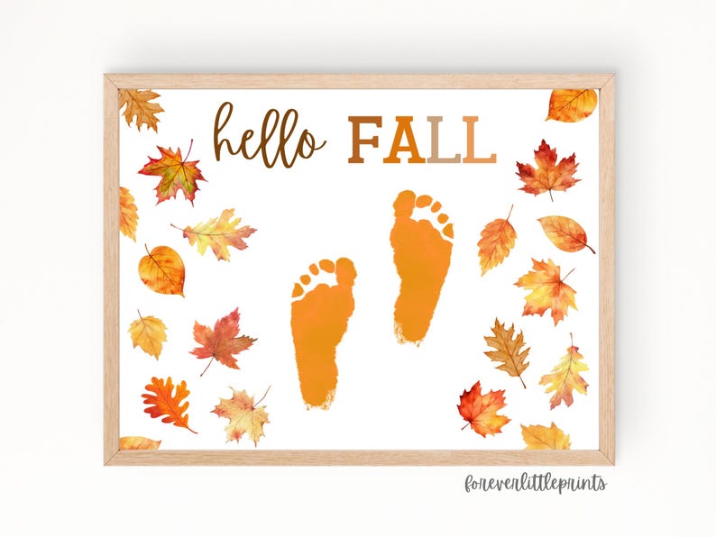 Hello Fall Handprint Craft Leaves Autumn School Craft for Toddlers ...