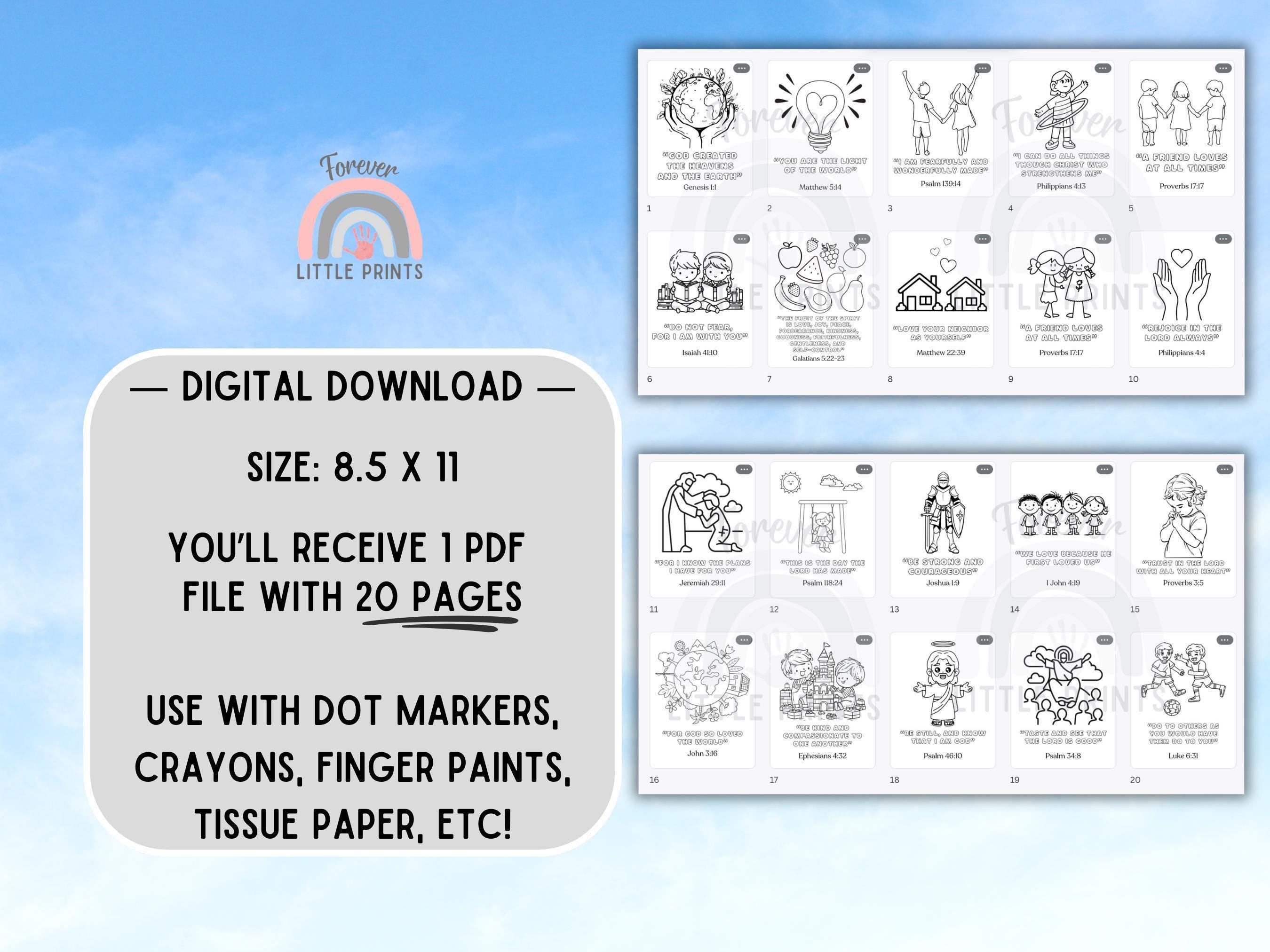 Bible Coloring Pages Sunday School Activity Bible Verse Coloring Sheets ...
