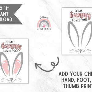 Easter Handprint Crafts for Kids Infant Toddler Baby, Bunny Footprint ...
