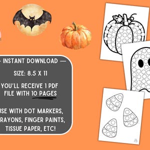 Halloween Dot Marker Printable Pack, Fun Preschool Daycare Activity ...