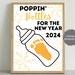 New Years Footprint Craft for Baby Toddlers Handprint Craft Infant New ...