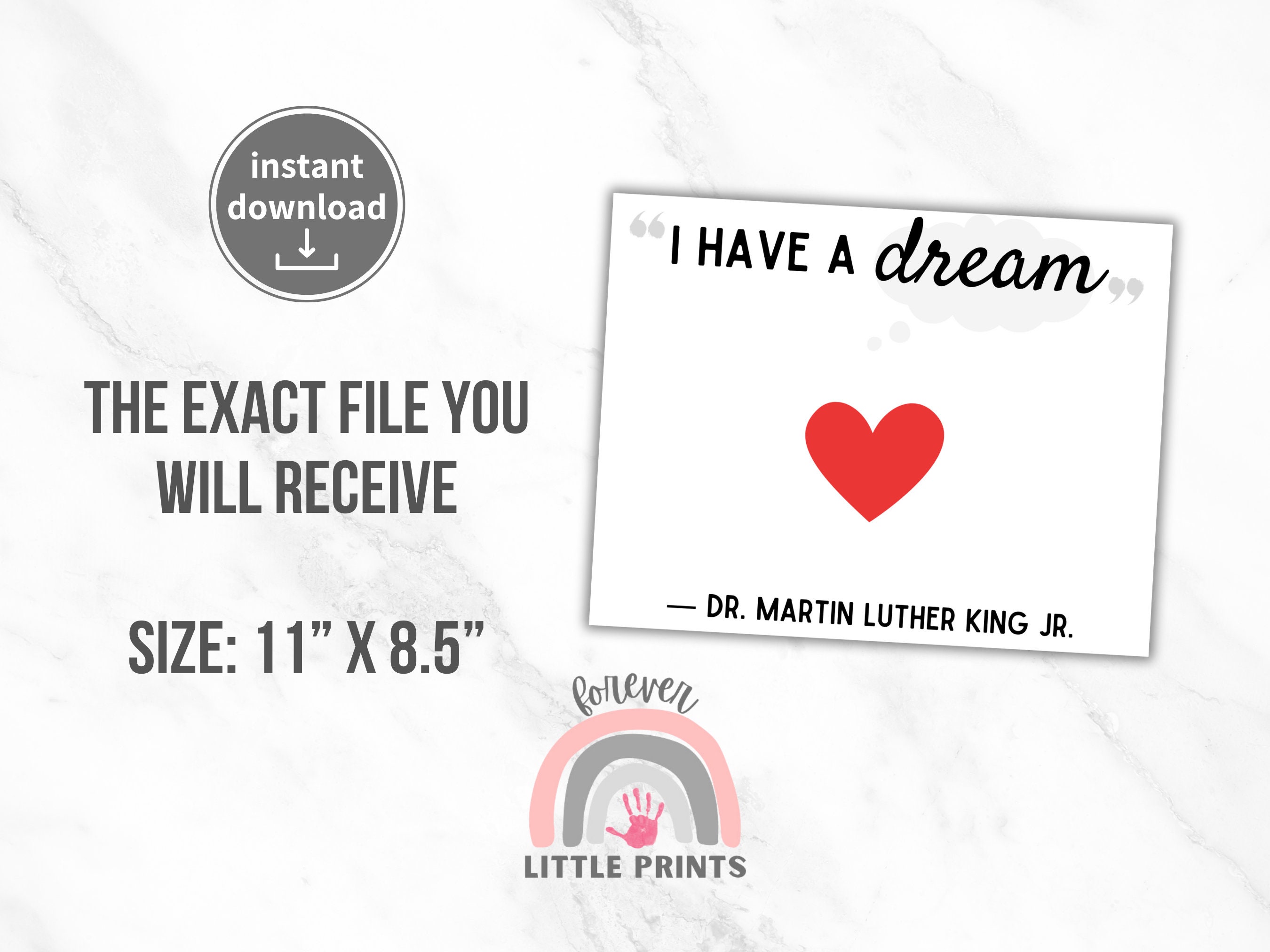 Martin Luther King Day Handprint Craft Classroom Activity for Kids ...