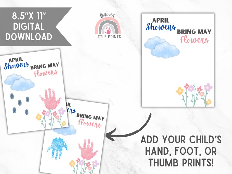 Spring Handprint Art for Kids Toddler Infant, Classroom Pre K Daycare ...