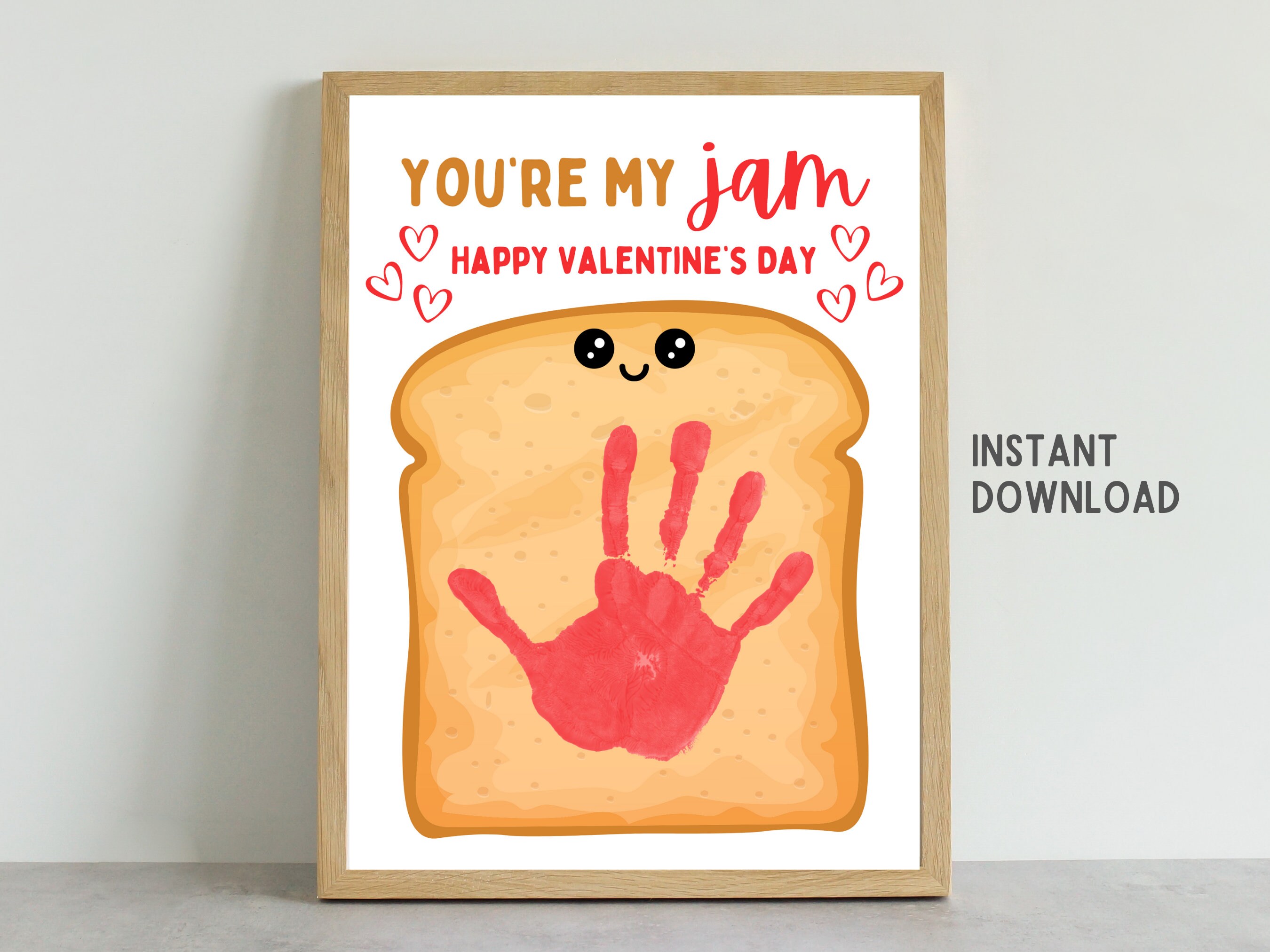 Valentines Day Handprint Art Craft for Toddlers Baby Kids, Valentines ...