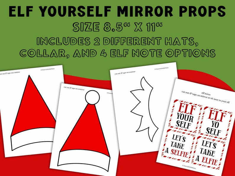 Elf Yourself Mirror Selfie Prop, Easy Last Minute Ideas, Funny Elf ...