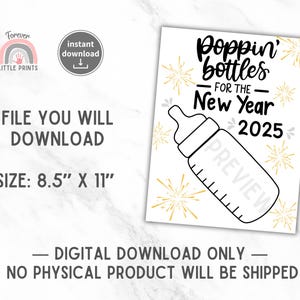 New Years Footprint Craft for Baby Toddlers Handprint Craft Infant New ...