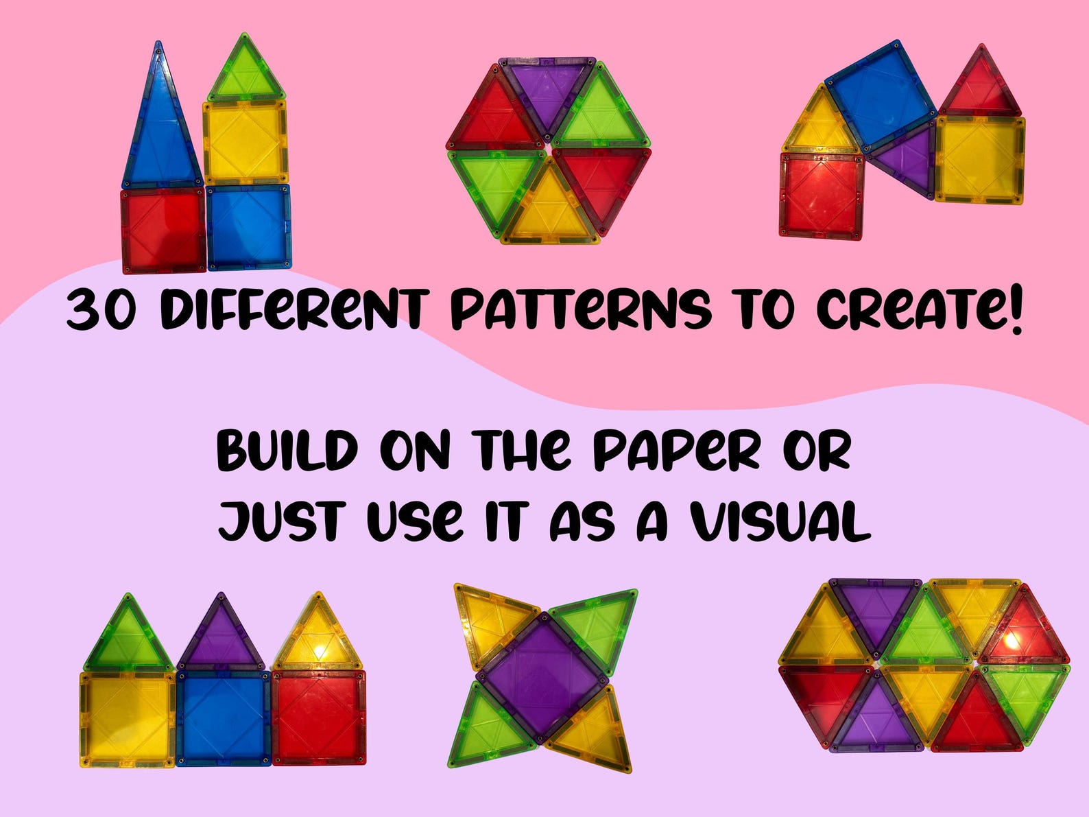 Magnetic Tiles Templates, Magnet Tile Pattern, Activity Card Puzzles ...