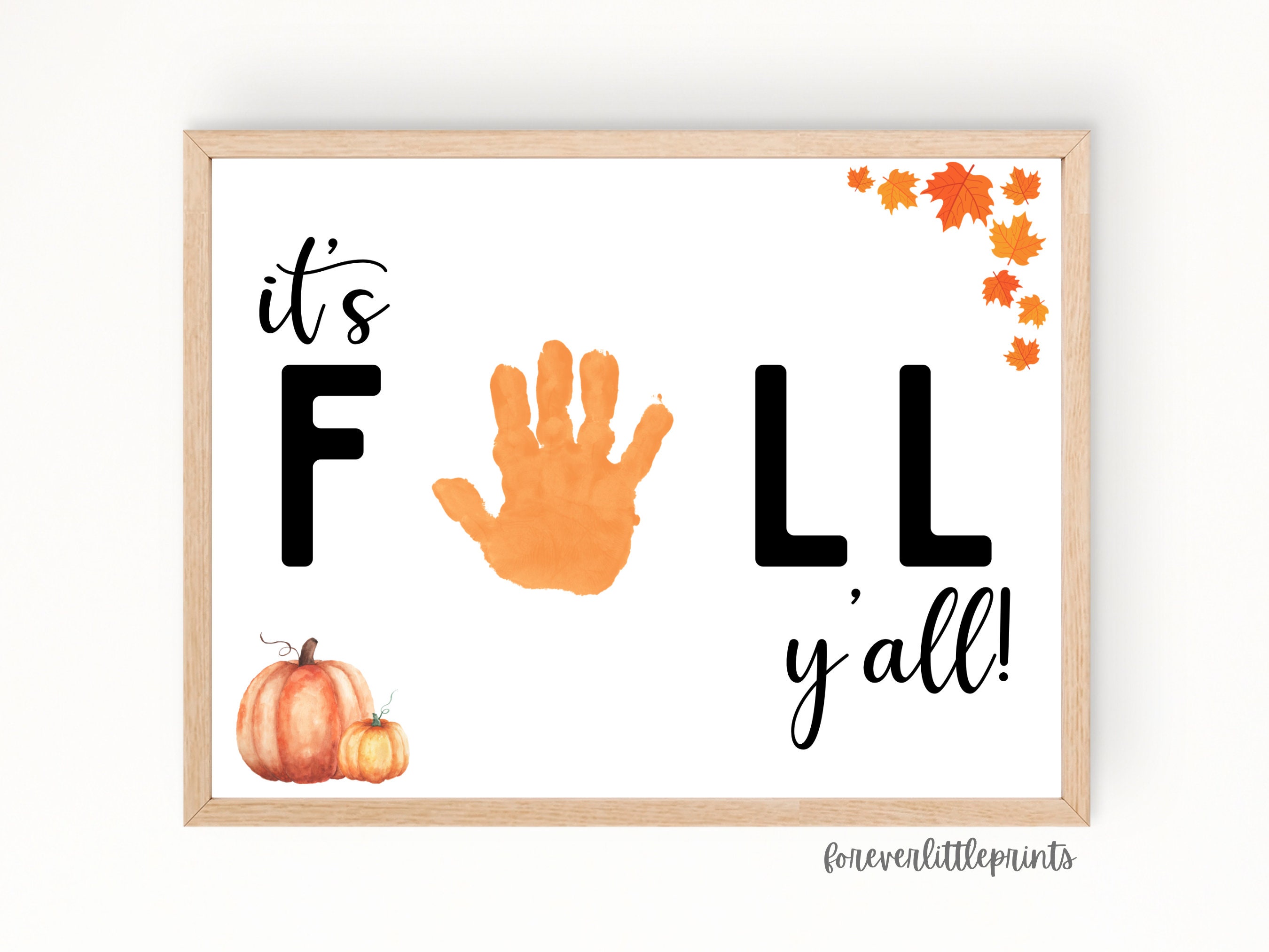 It’s Fall Y’all Handprint Craft for Kids Toddlers Baby, Thanksgiving ...
