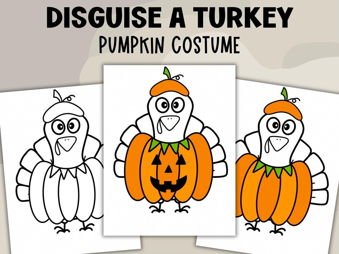 Pumpkin Turkey Disguise, Jack-o-lantern Disguise A Turkey Costume ...