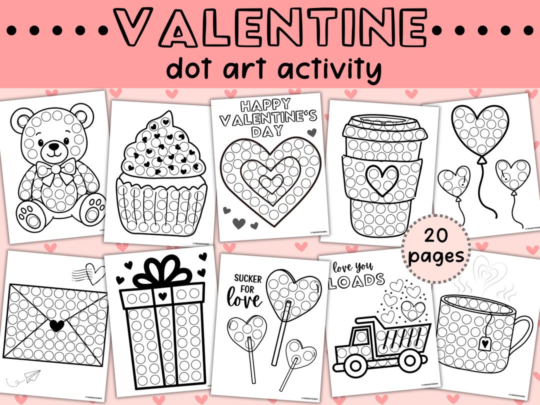 Valentine Dot Marker Pages, Toddler Activity, Do A Dot Marker Printable ...