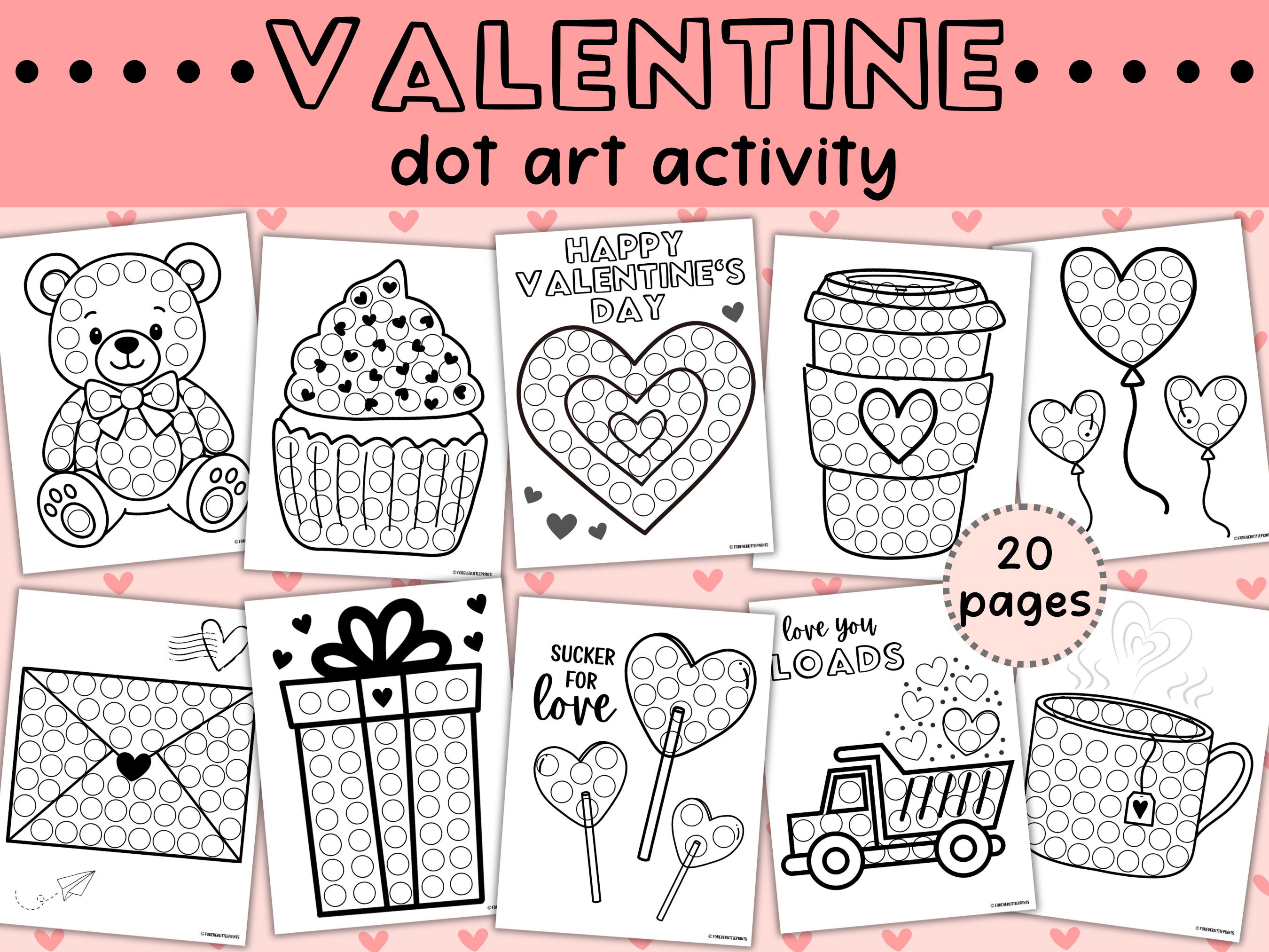 Valentine Dot Marker Pages, Toddler Activity, Do A Dot Marker Printable ...
