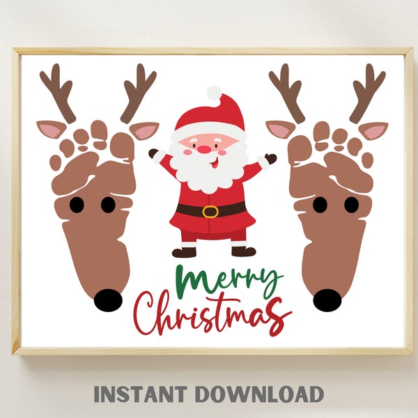 Santa Handprint - Etsy