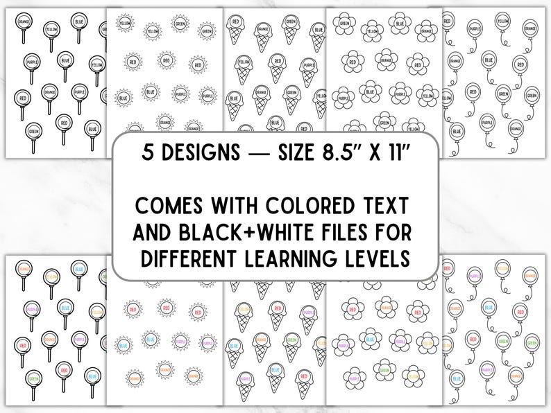 Color Matching Dot Marker Activity Pages, Color Recognition Do A Dot ...