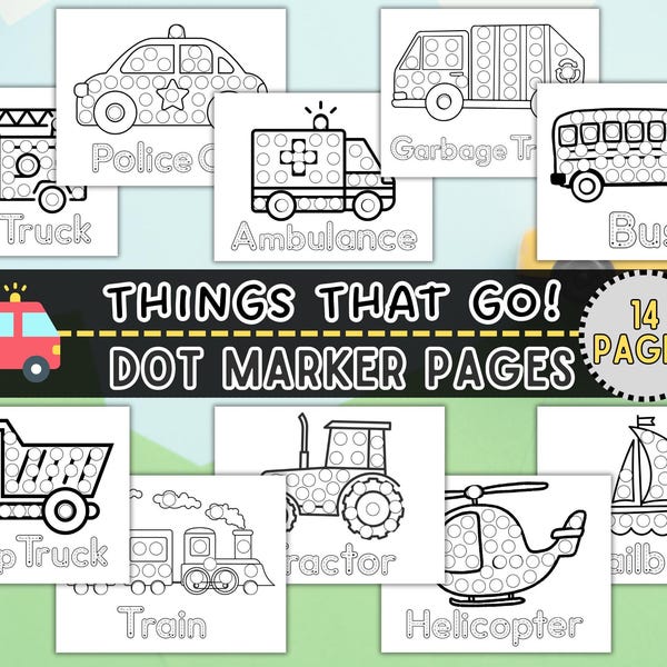 Cars Learning Activities - Etsy